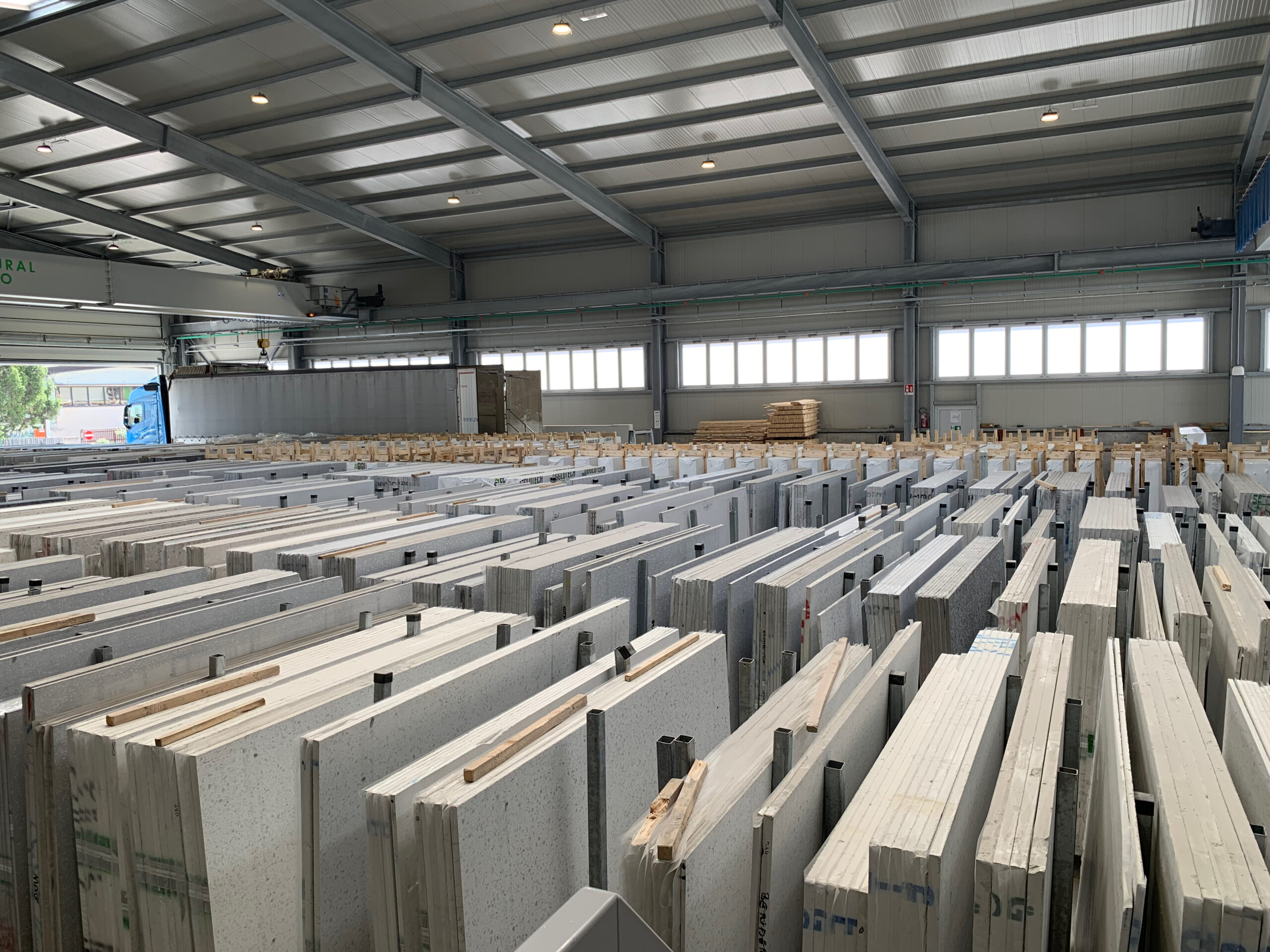 Stage 3 Cutting terrazzo blocks into slabs - In Opera Group - Terrazzo ...